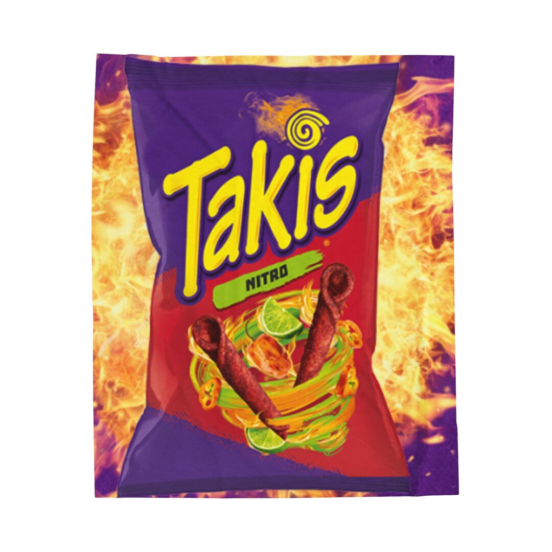 Takis Plush Throw Blanket - Soft Velveteen Plush Blue Blanket for ...