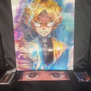 GIFT PACK Tanjiro Inosuke Nezuko Zenitsu 3D Poster Muzan - Etsy