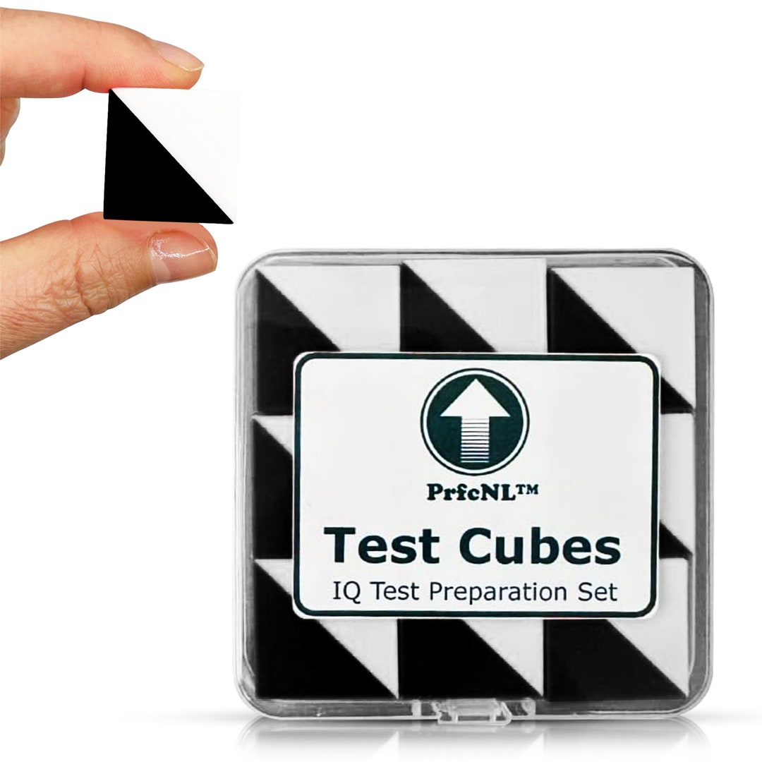 Test Cubes black and White Study for Block-design Test, Practice ...