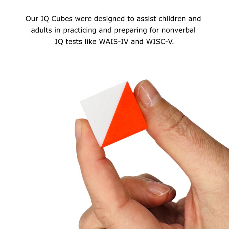 IQ Test Cubes coral Red Version Study for Block-design Test and ...