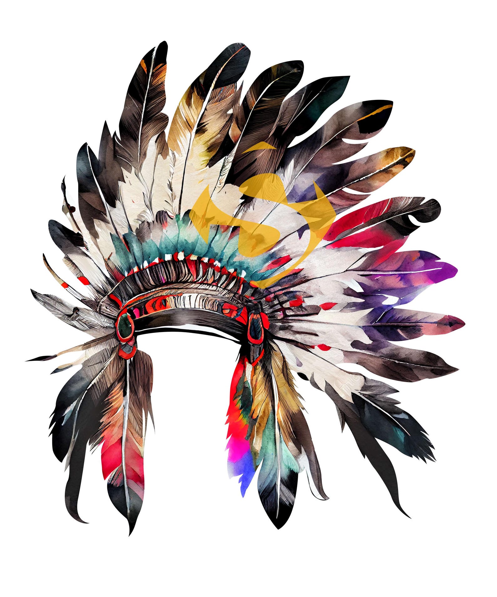 Colorful Native American Feather Headdress - War Bonnet - Etsy