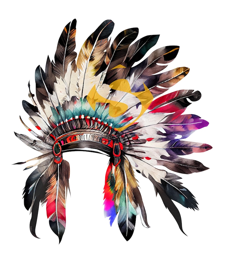 Colorful Native American Feather Headdress - War Bonnet - Etsy