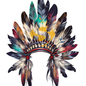 Colorful Native American Feather Headdress - War Bonnet - Etsy
