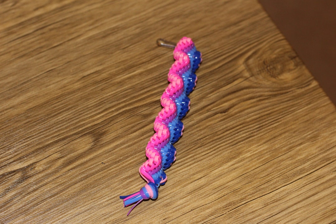 Gimp (plastic Thread) Keychain - Zig-zag Stitch - Etsy
