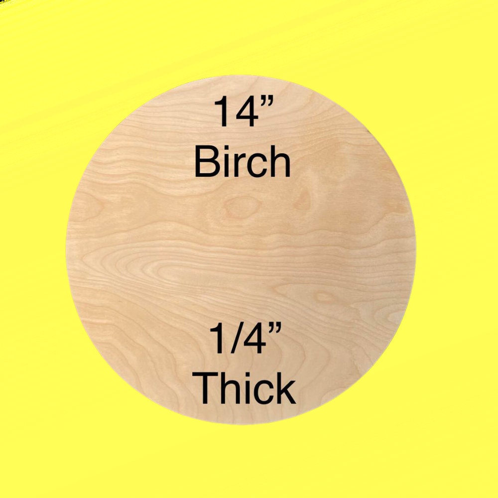 14 Unfinished Birch Wood Round Blank Laser Cut Wood - Etsy