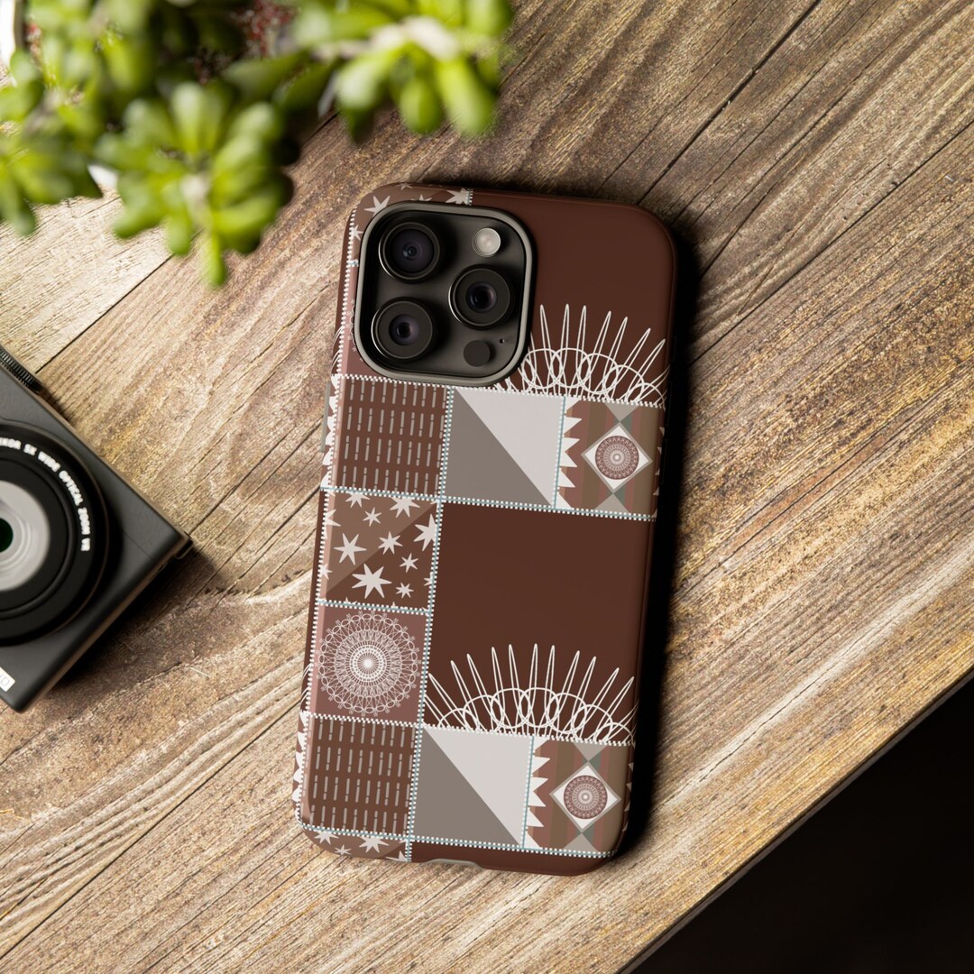Patchwork Look Boho Aesthetic Polycarbonate Phone Case - Etsy