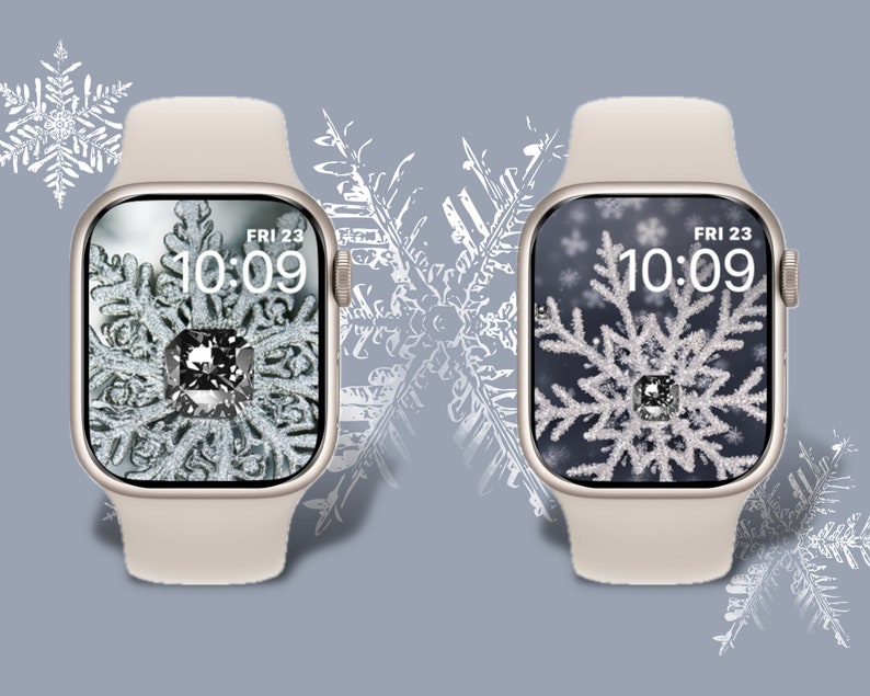 Set of 12 Snowflake Apple Watch Faces - Etsy