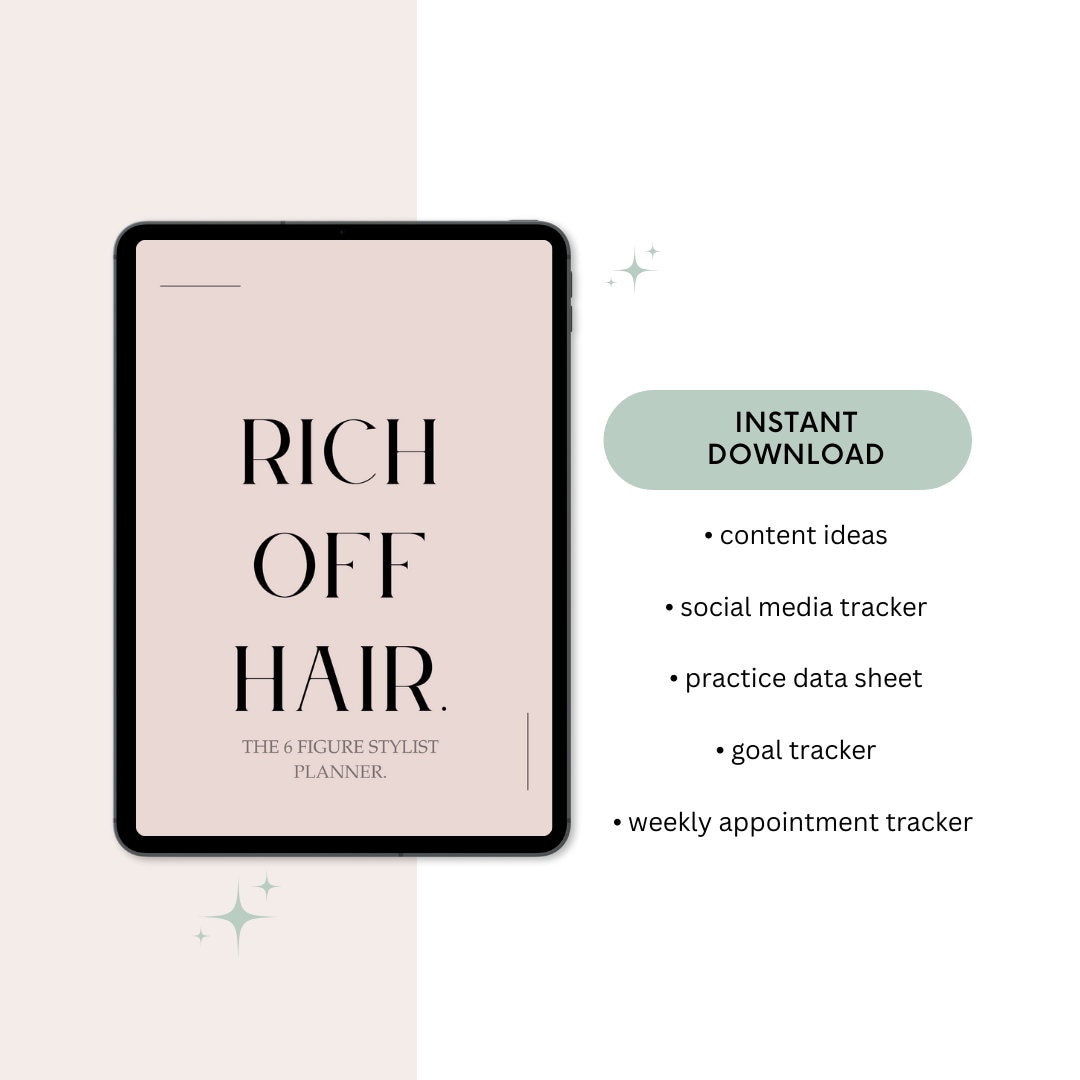 RICH OFF HAIR: 6 Figure Stylist Planner - Etsy