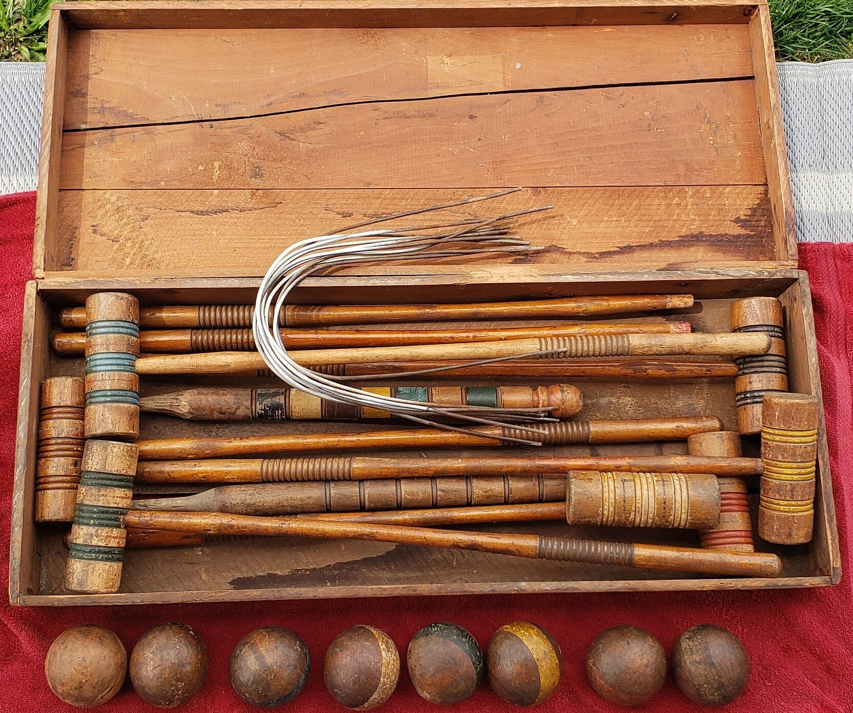 Antique Wooden Croquet Set With Original Wood Box - Etsy