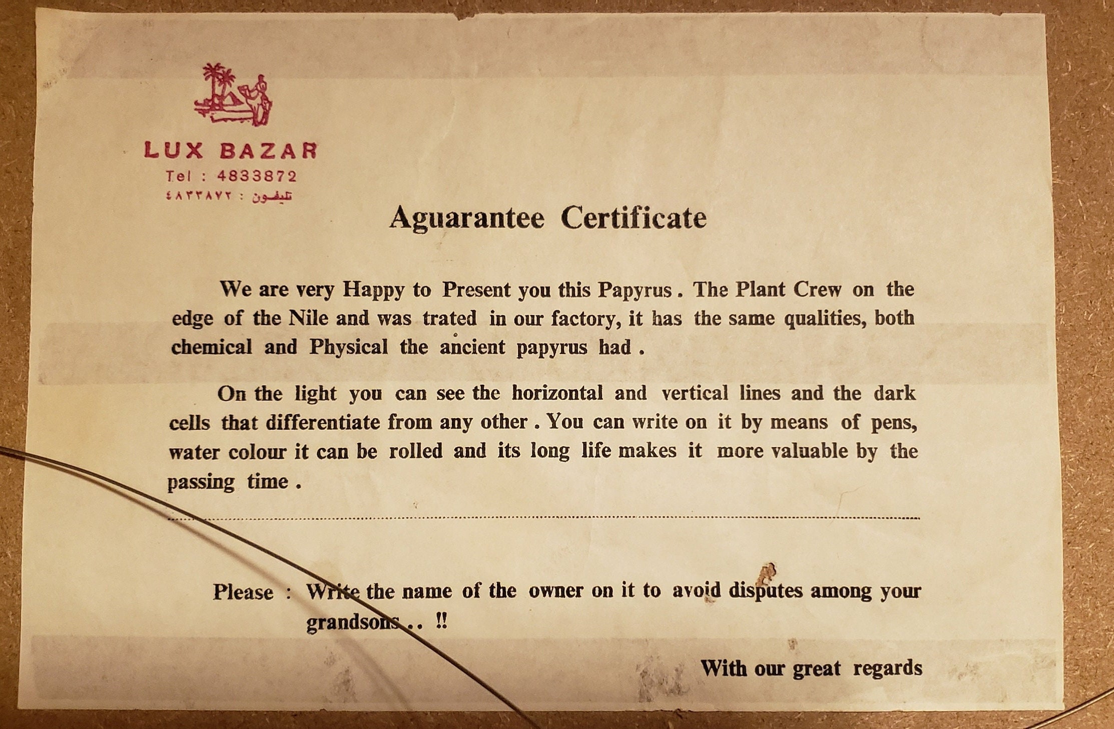 Authentic Hand Painted Egyptian Papyrus of Hieroglyphic Alphabet and ...