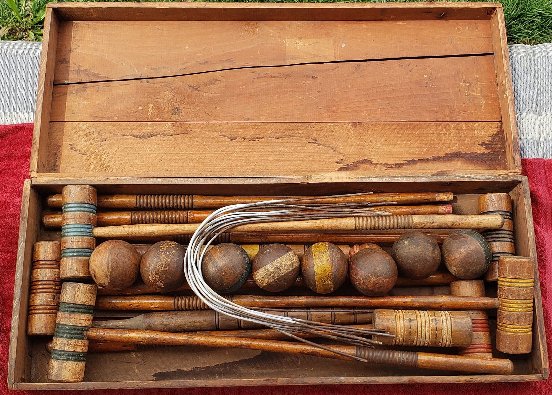 Antique Wooden Croquet Set With Original Wood Box - Etsy