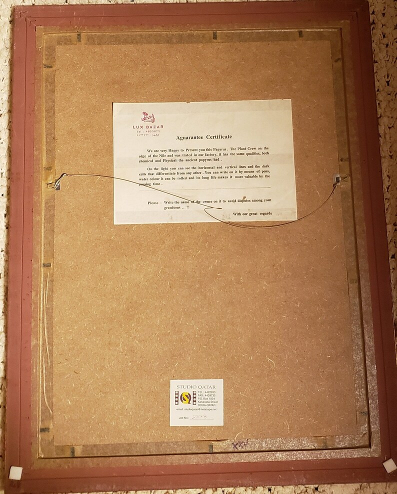 Authentic Hand Painted Egyptian Papyrus of Hieroglyphic Alphabet and ...