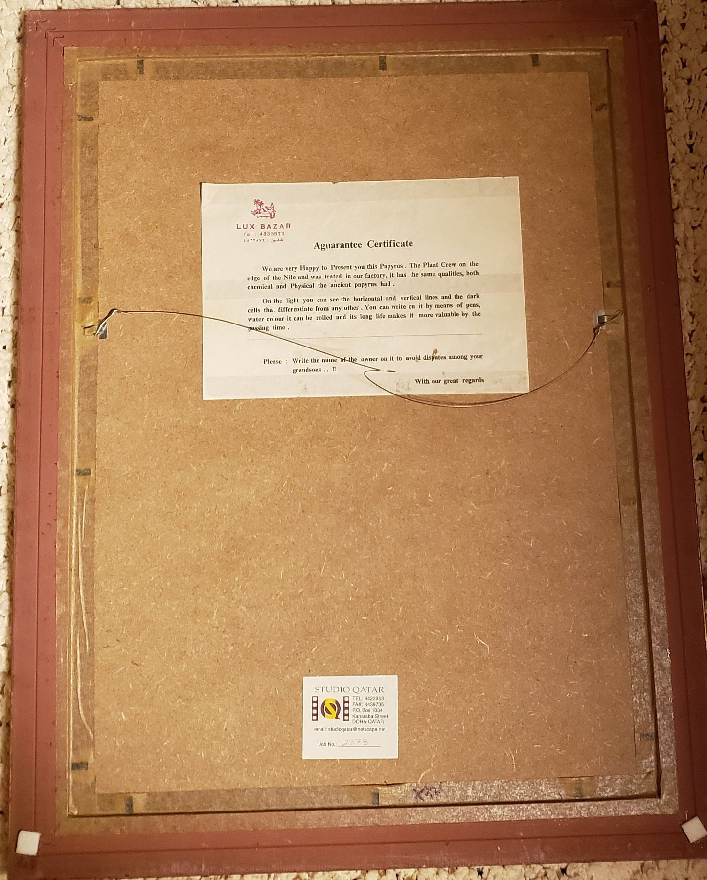 Authentic Hand Painted Egyptian Papyrus of Hieroglyphic Alphabet and ...