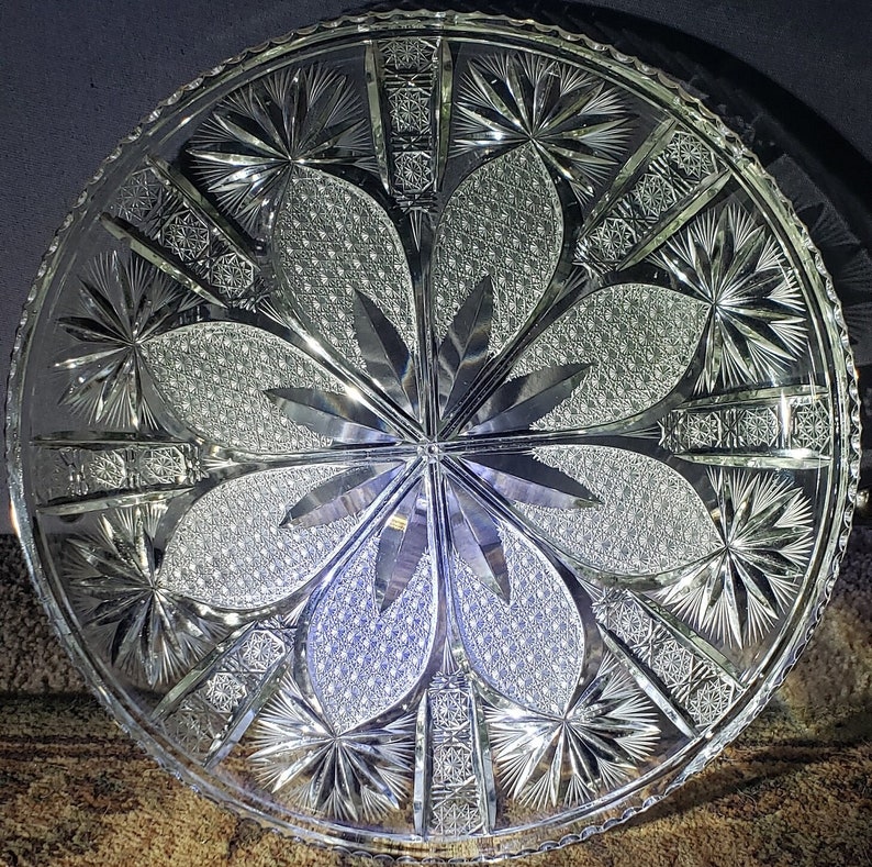 Lead Crystal Serving Platter - Etsy
