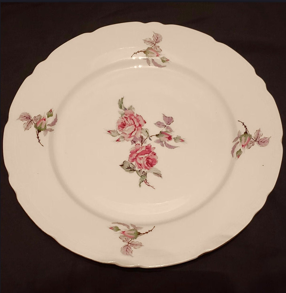 Fine Bohemian China Made in Czechoslovakia pink Rose Pattern Dinnerware ...