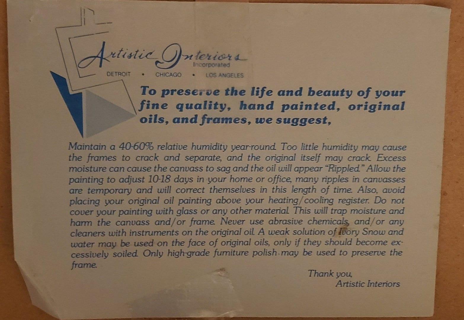 Schiller Hand Painted Original Numbered Oil Painting W/ Certification ...