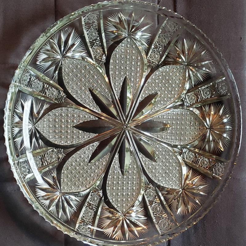 Crystal Serving Platter - Etsy