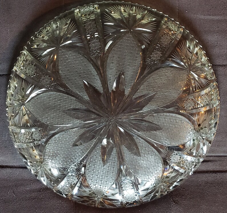 Lead Crystal Serving Platter - Etsy