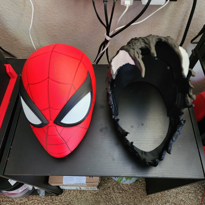 Spider-man Becoming Venom 3D Printed Helmet - Etsy