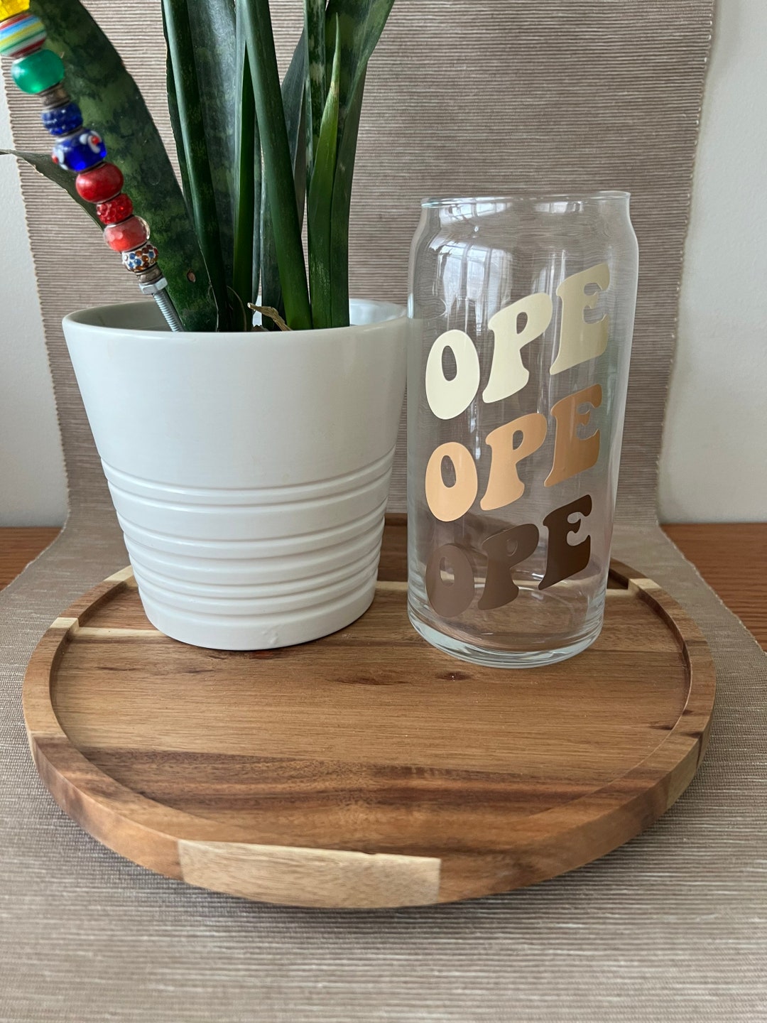 Ope Beer Can Glass 20oz Iced Coffee Glass Midwest Coffee Glass Funny ...