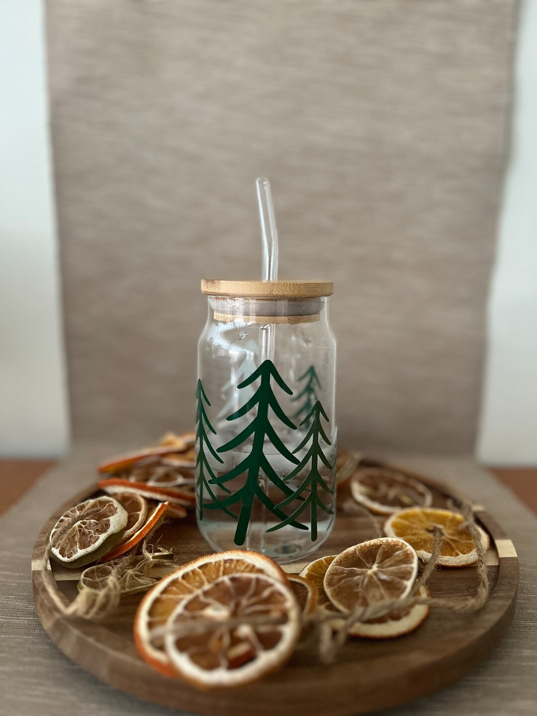 Tall Pine Tree Color Changing Beer Can Glass 16oz Iced Coffee Glass ...