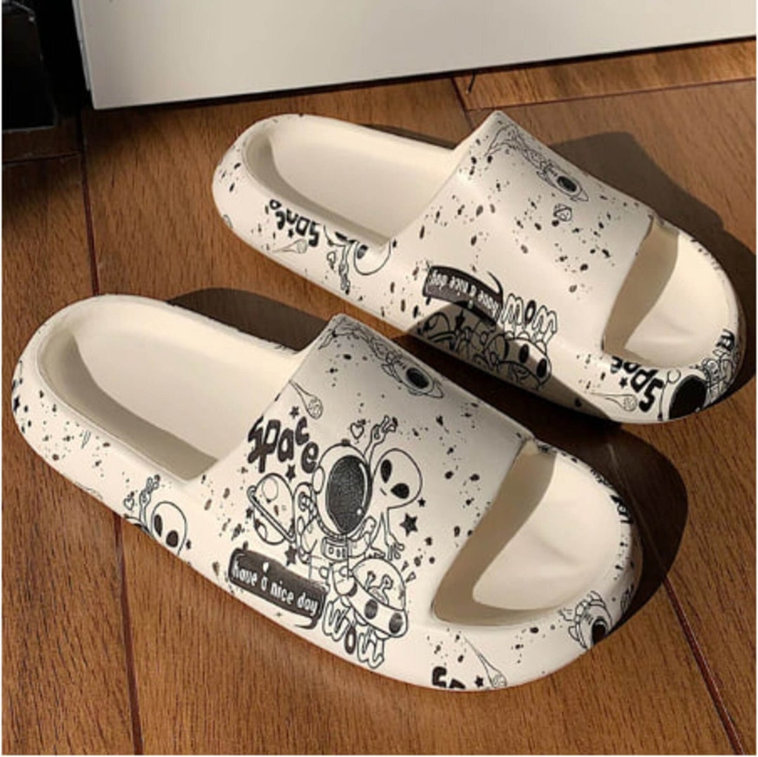 Women Slipper Cartoon Alien Pattern Outdoor Beach Non-slip - Etsy