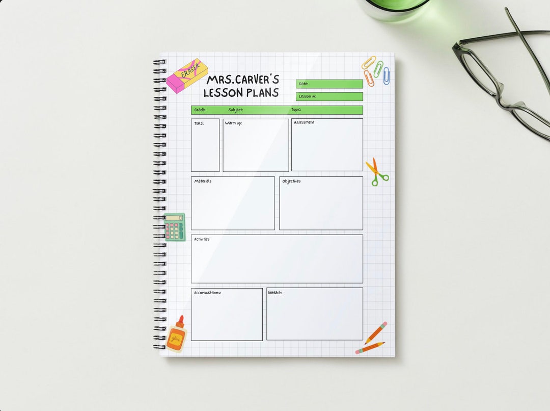 Lesson Planning Book - Etsy