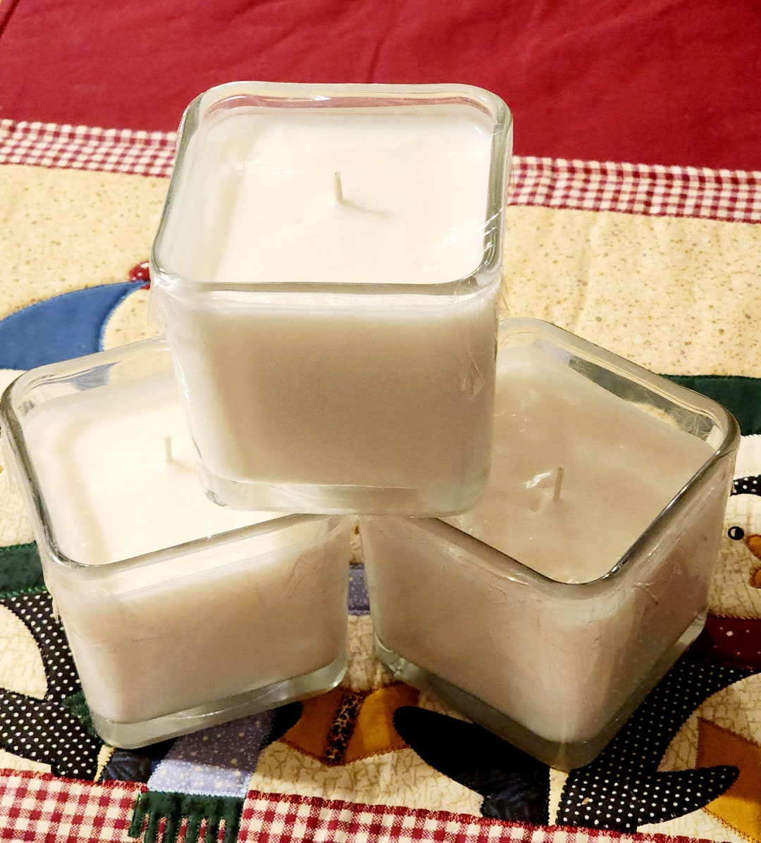 Square Glass Soy Candle Bundle - Etsy
