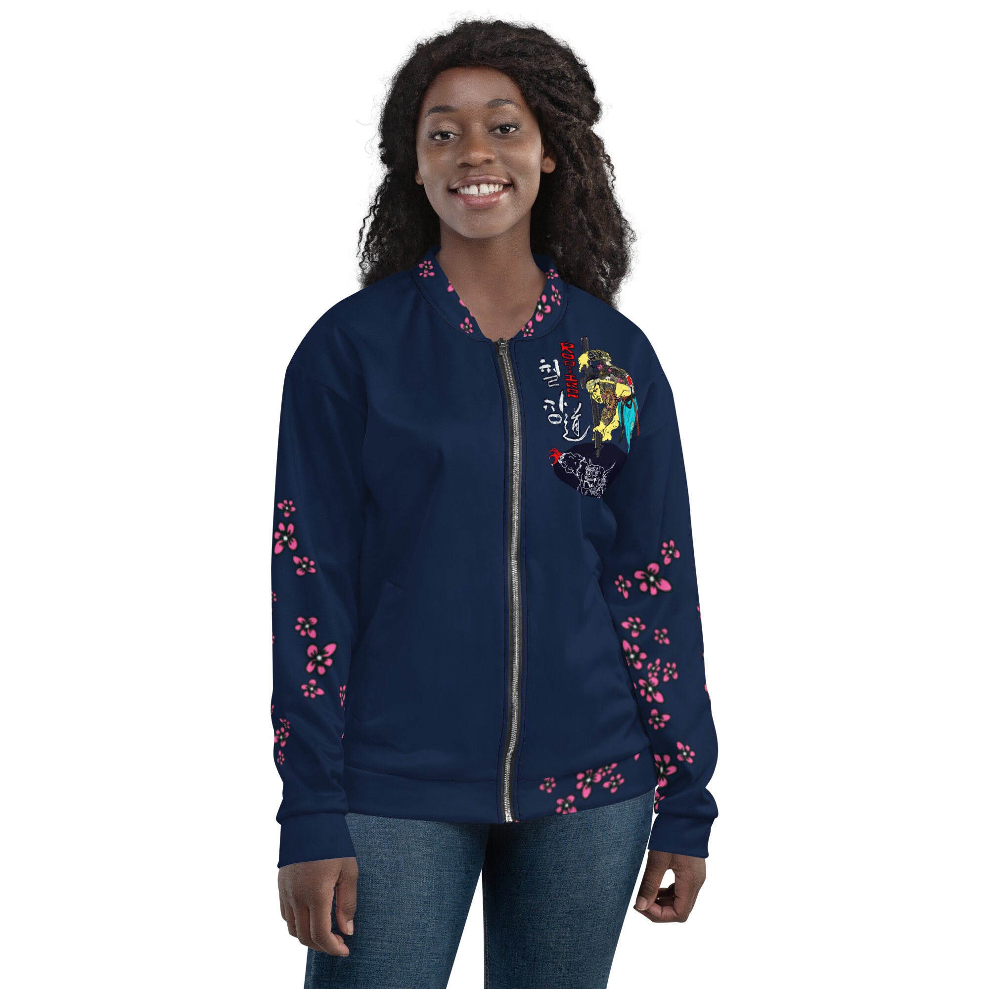 Sakura Samurai Unisex Bomber Jacket - Etsy