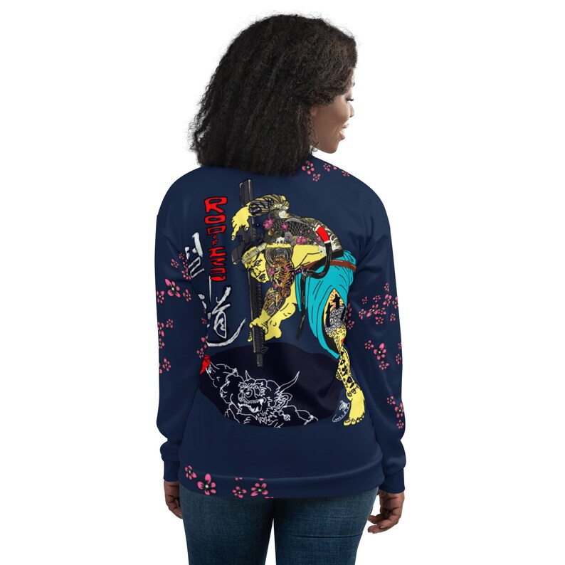 Sakura Samurai Unisex Bomber Jacket - Etsy