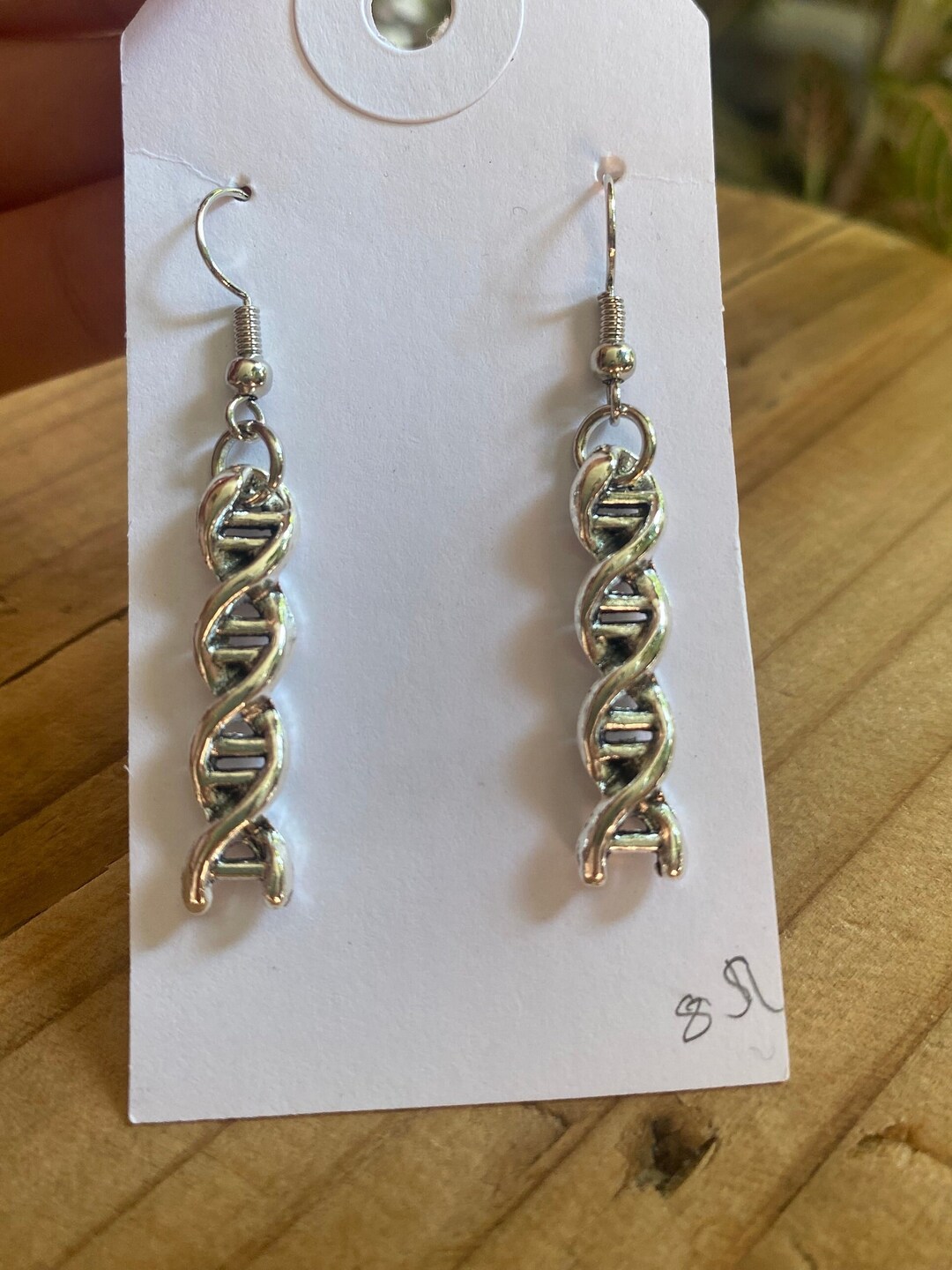 DNA Silver Earrings—stem - Etsy