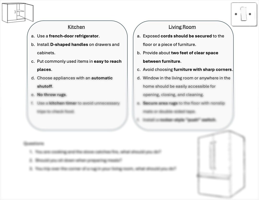 Home Safety Adult & Geriatric Speech Therapy - Etsy