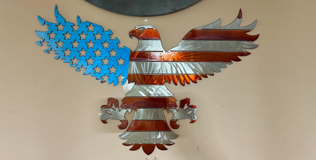 Metal Art Bald Eagle Wall Decor - Home Decor - Indoor/outdoor Use - Etsy