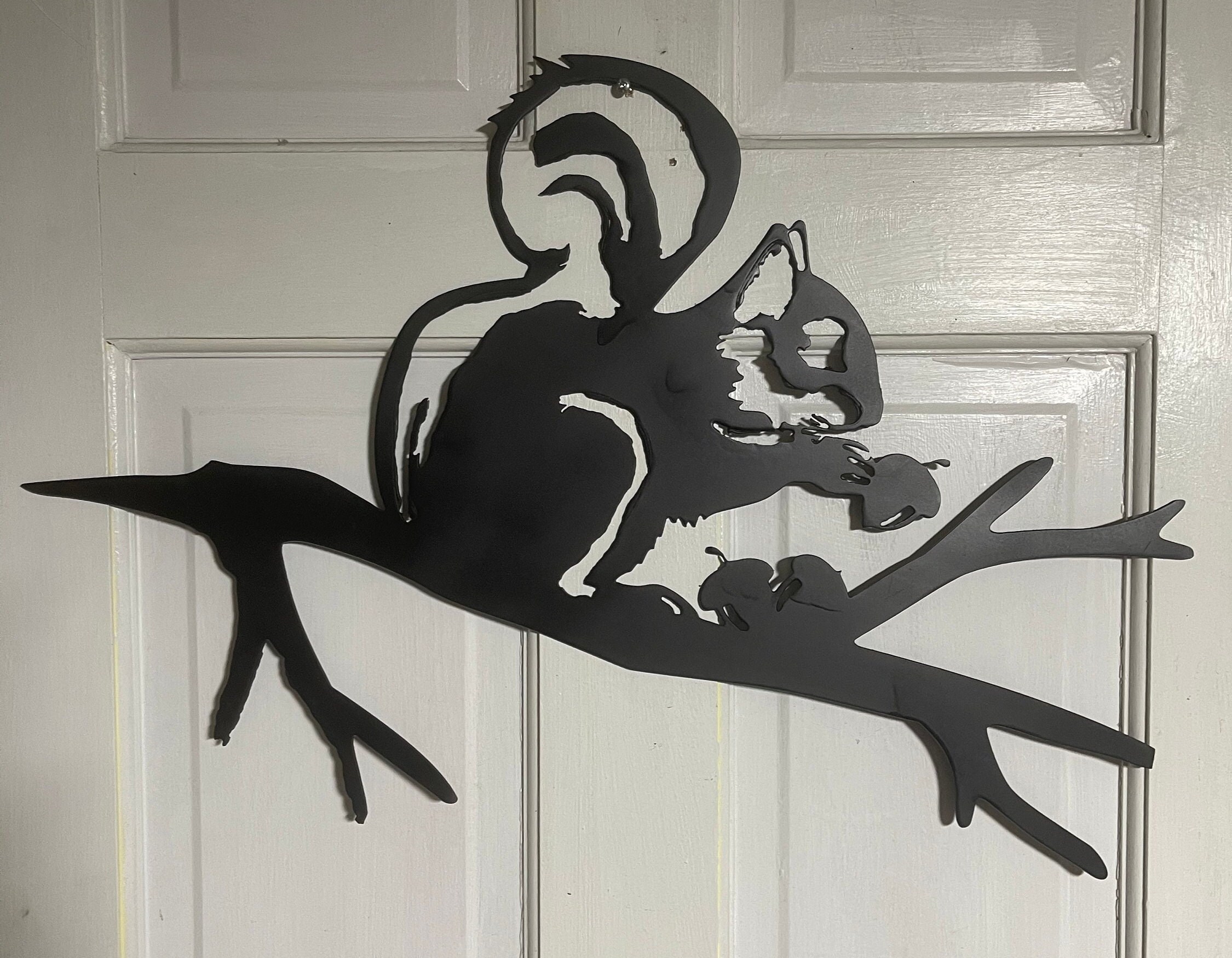 Metal Squirrel Tree Stake Metal Art Home Decor Outdoor Decor - Etsy