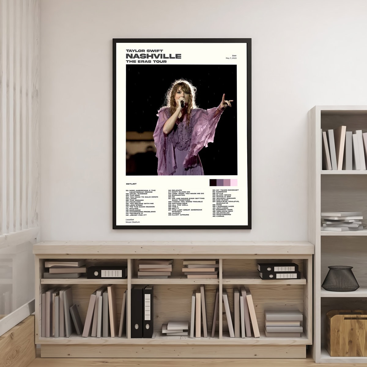 Custom Eras Tour Poster, Taylor Nashville TN Night 3, The Eras Tour ...