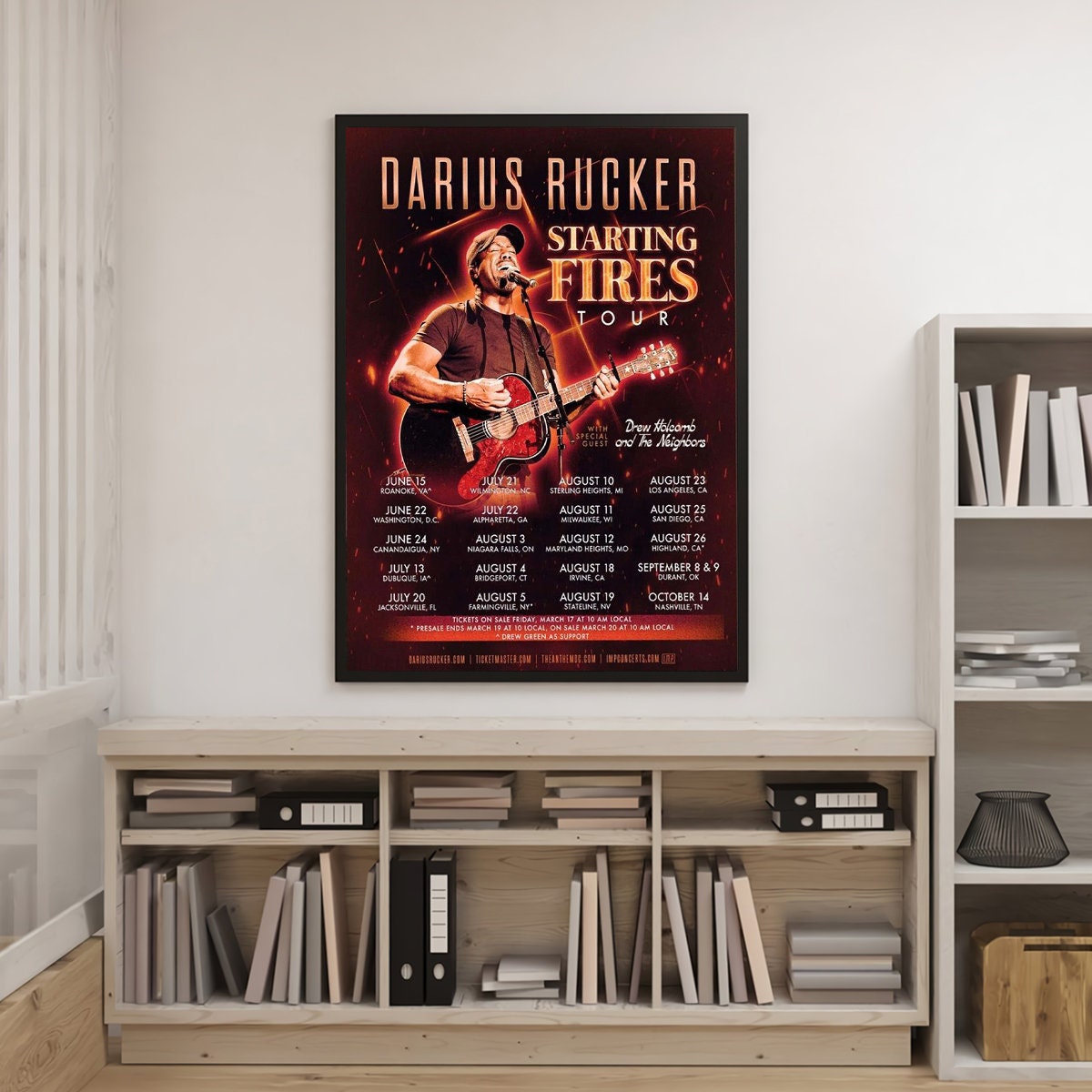 Starting Fires Tour 2023 Poster, Guitarist Poster, DR Tour Merch, 2023 ...