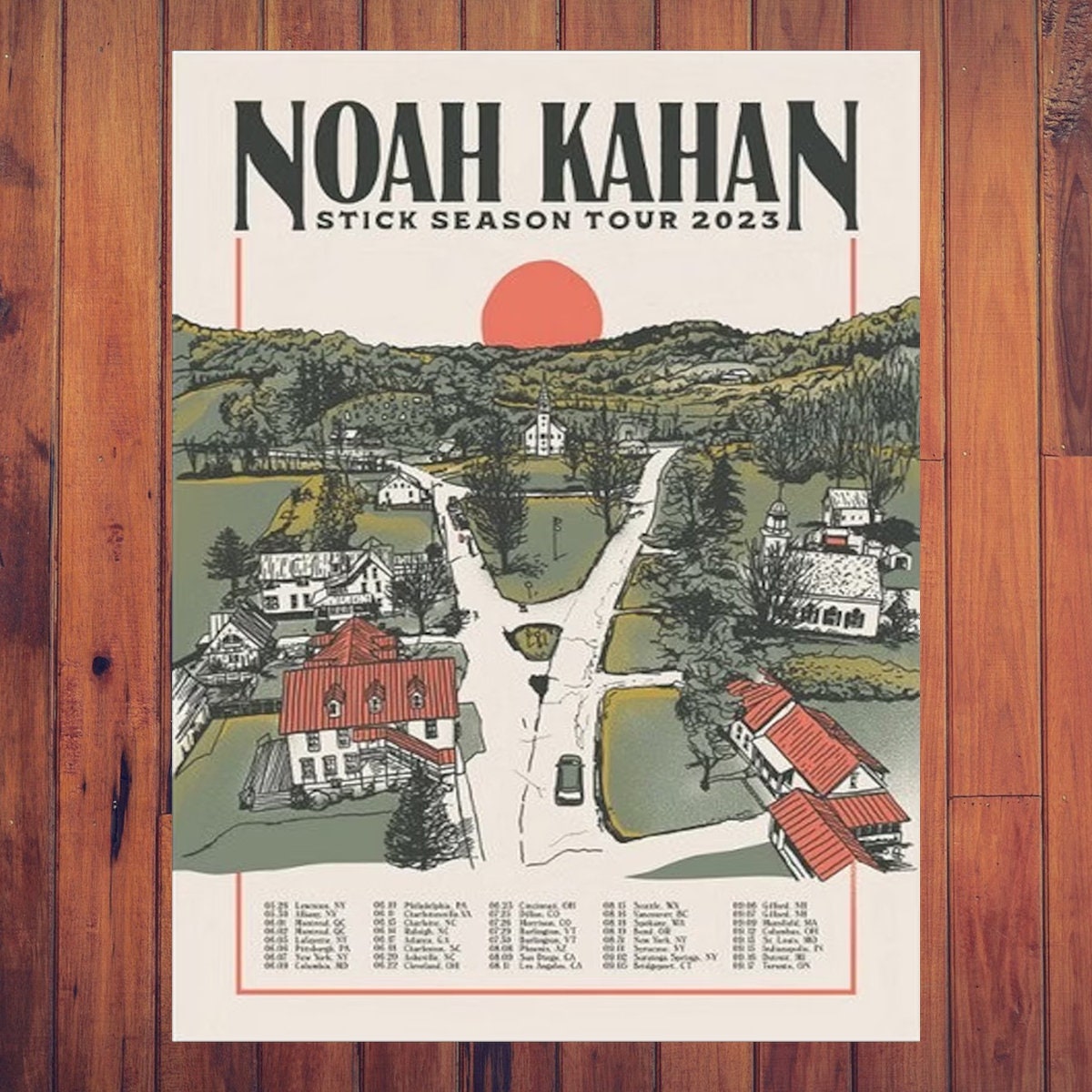 Stick Season Tour 2023 Poster, NK Poster, NK Tour 2023, Concert Poster ...