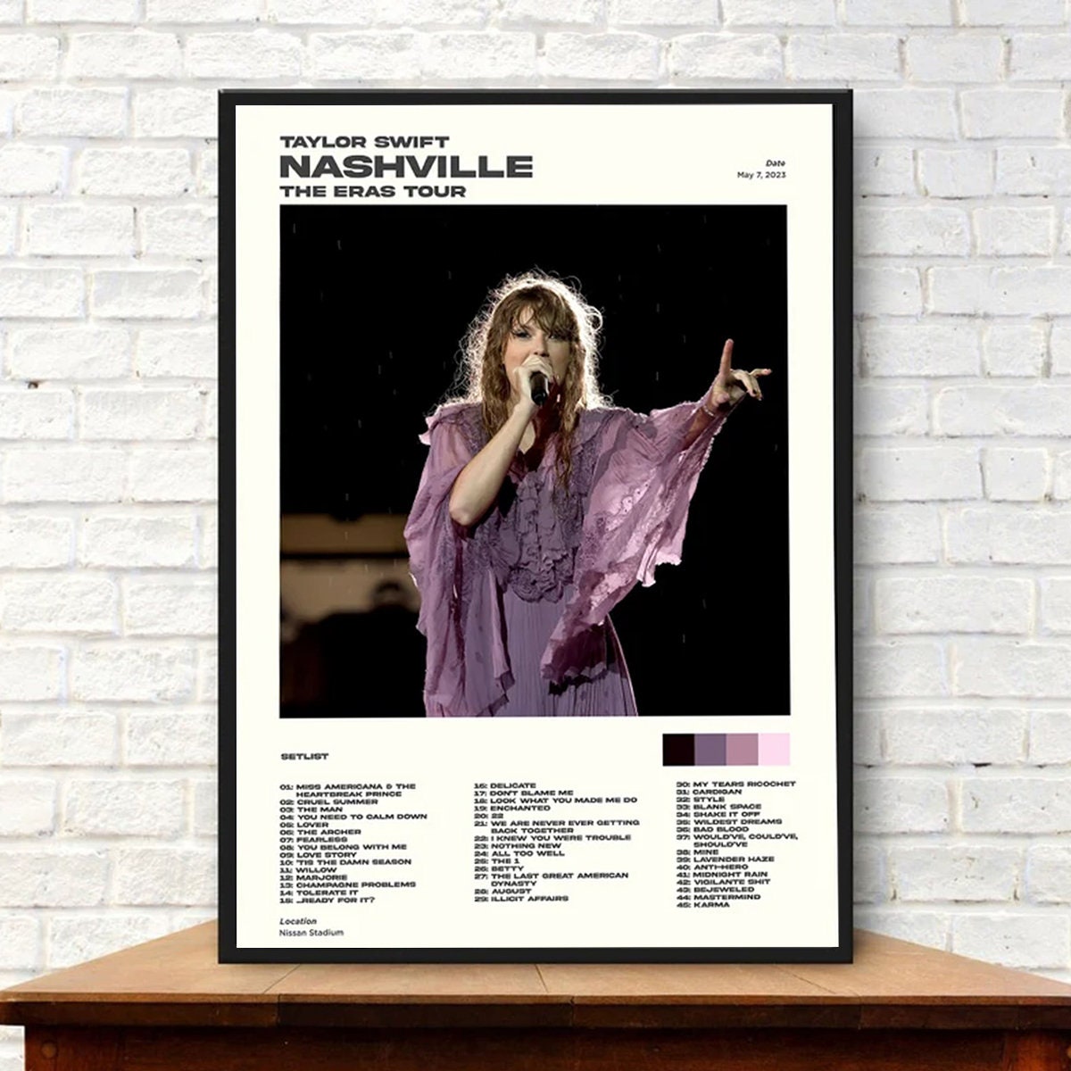 Custom Eras Tour Poster, Taylor Nashville TN Night 3, The Eras Tour ...