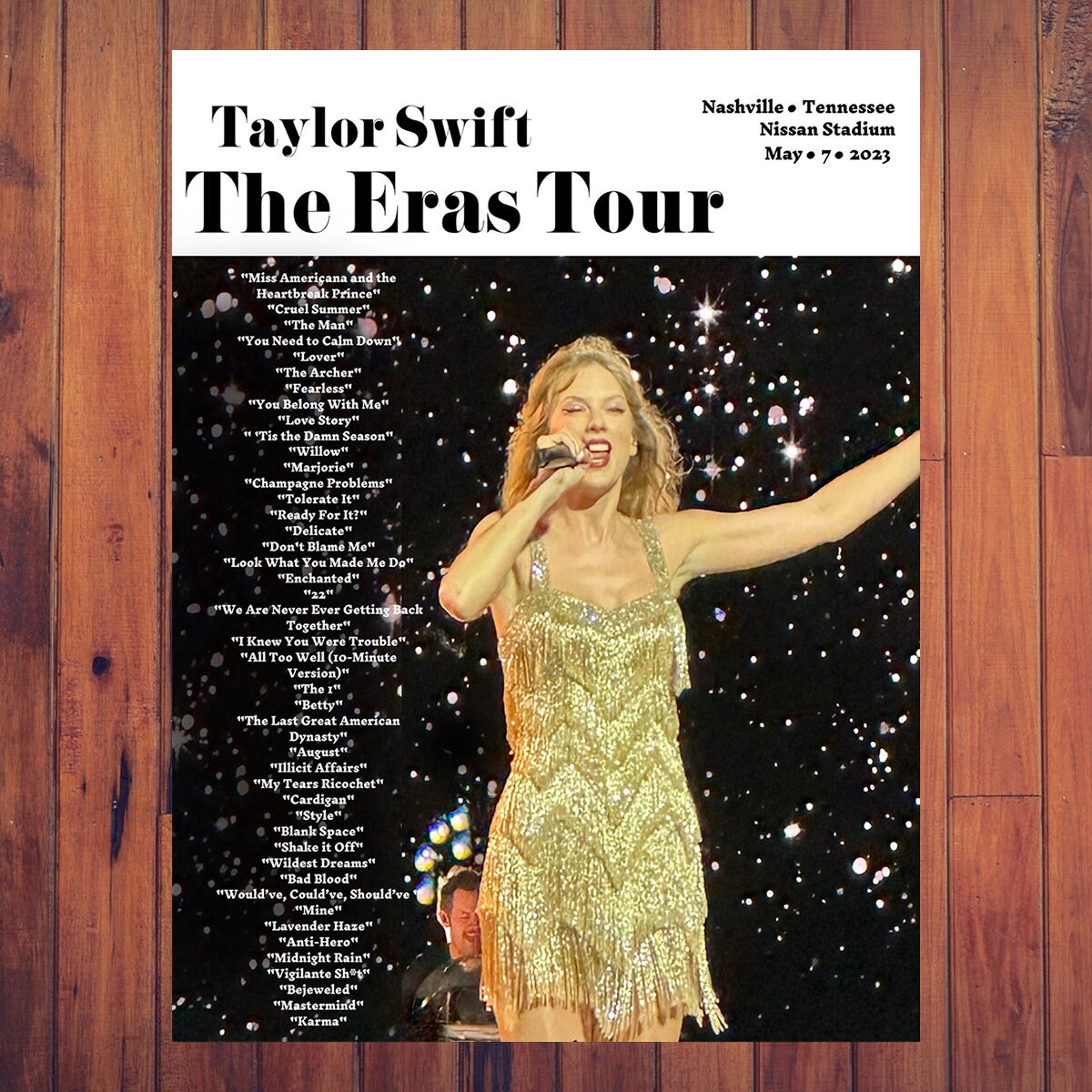 Personalized Taylor The Eras Tour Poster sold by Belarus Advisory ...