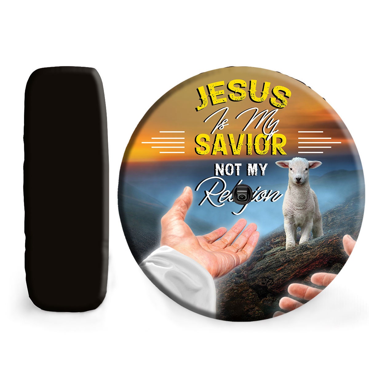 Jesus Is My Savior, Spare Tire Cover, Jesus Lamb Tire Covers
