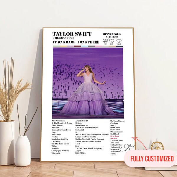 Eras Tour Poster Nashville - Etsy