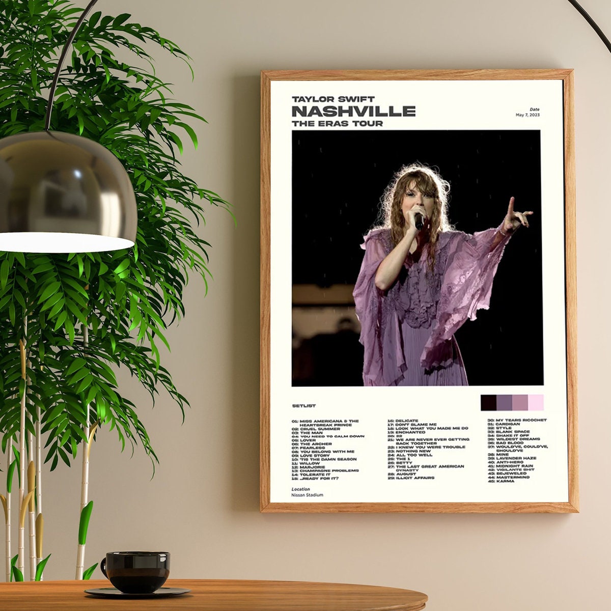 Custom Eras Tour Poster, Taylor Nashville TN Night 3, The Eras Tour ...