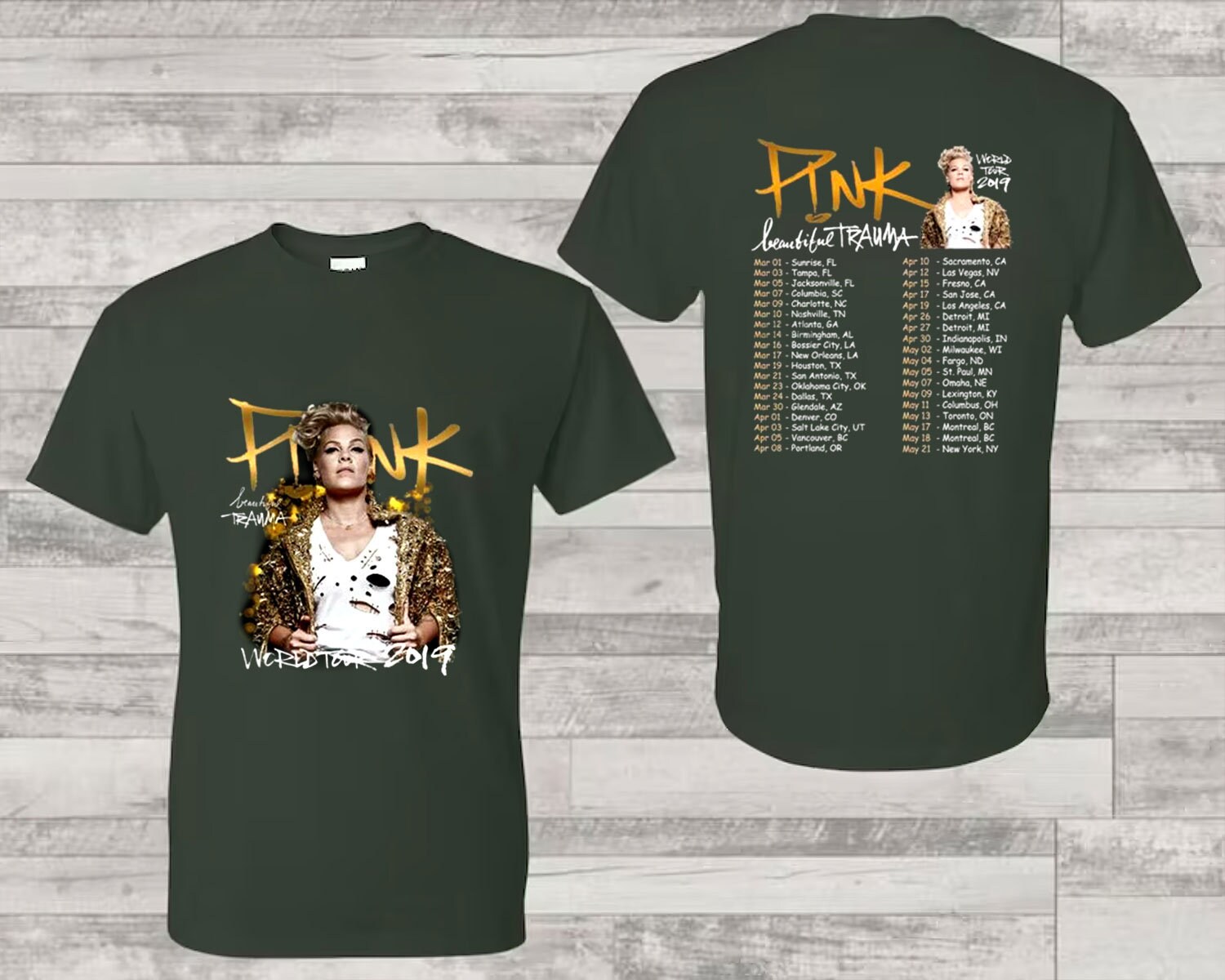 P!nk Pink Singer Tour T-Shirt, Pink Tshirt sold by Ty perera Perera ...