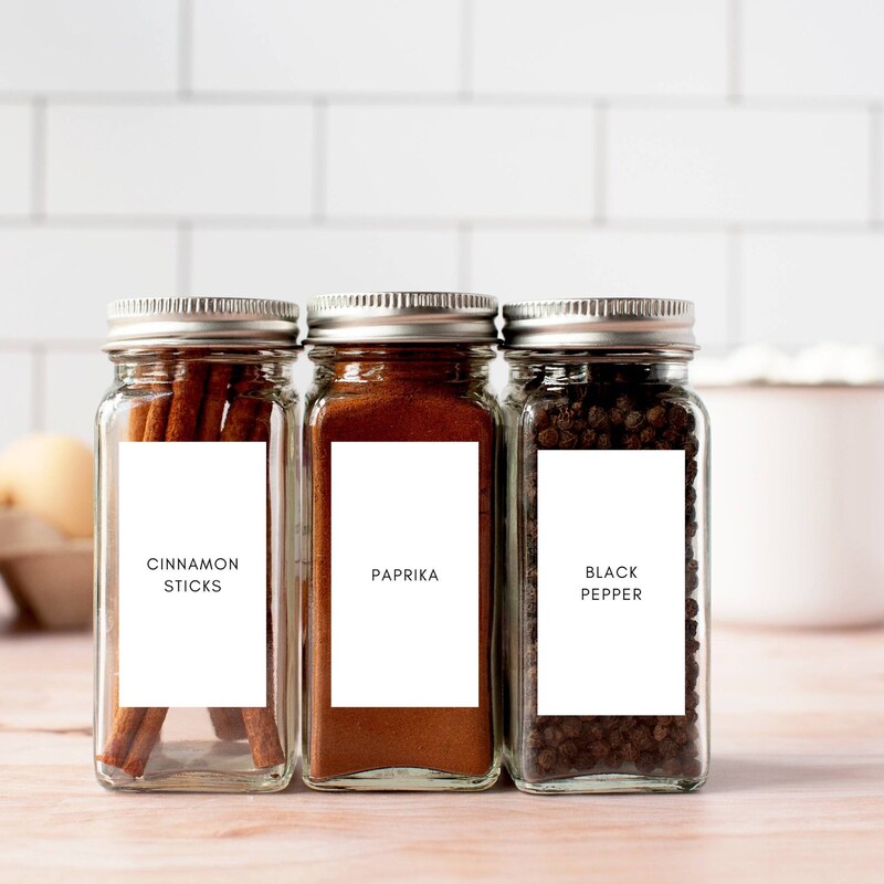 Minimalist Spice Labels - Etsy