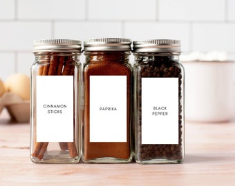 Printable Minimalist Spice and Herb Labels Spice Jar Label - Etsy
