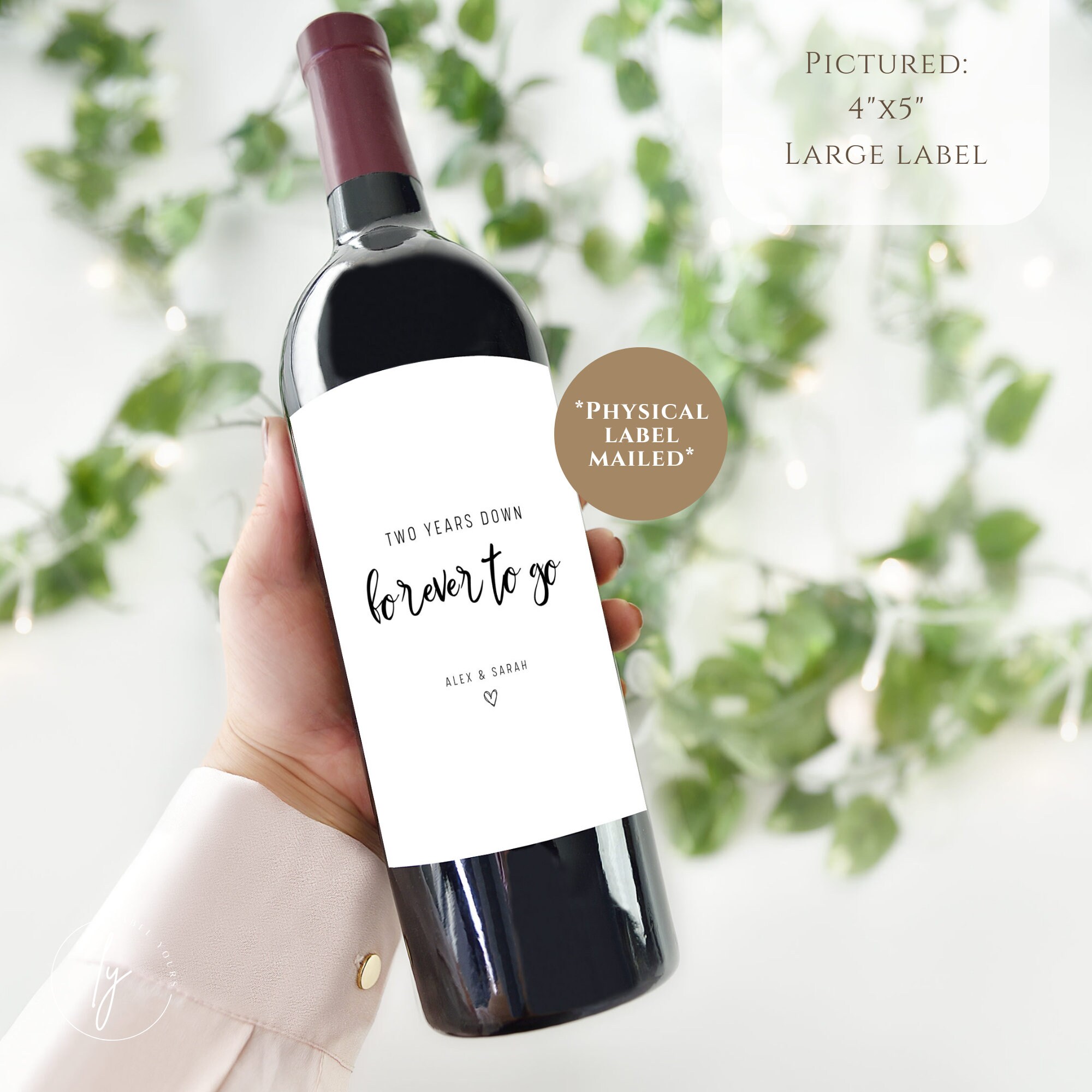 Anniversary Milestone Wine Labels | Wedding Anniversary Gift | Wedding ...