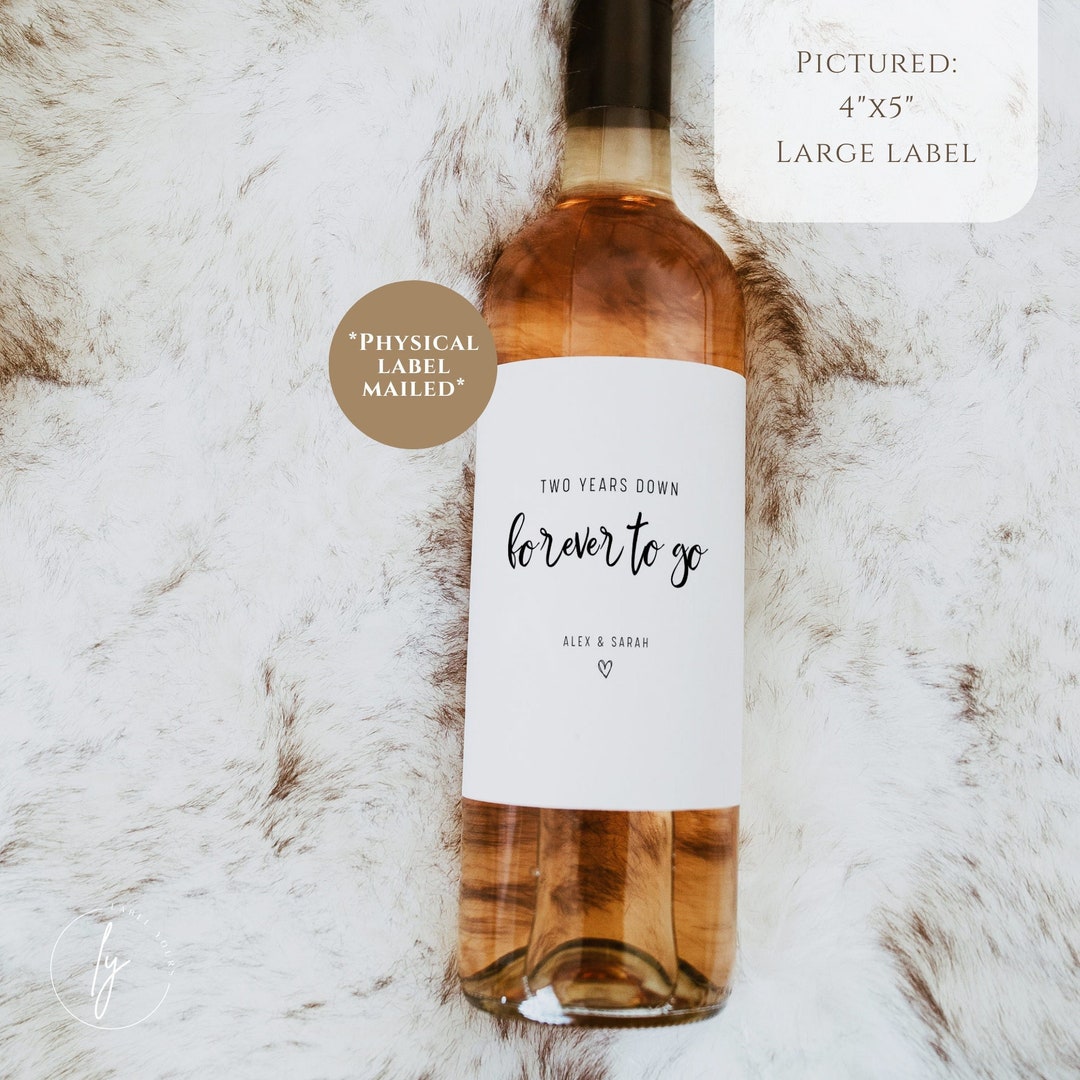 Anniversary Milestone Wine Labels Wedding Anniversary Gift Wedding Wine ...