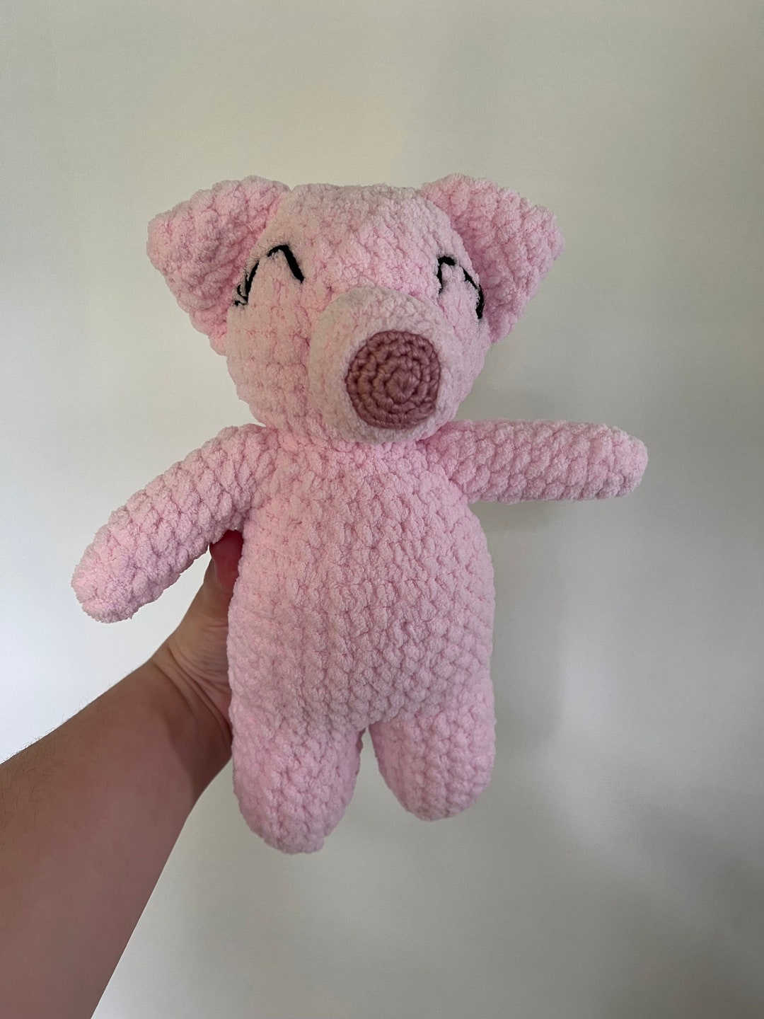 Crochet Pig Plushy, Piglet Plushy, Pig Stuffed Animal, Farm Animal ...