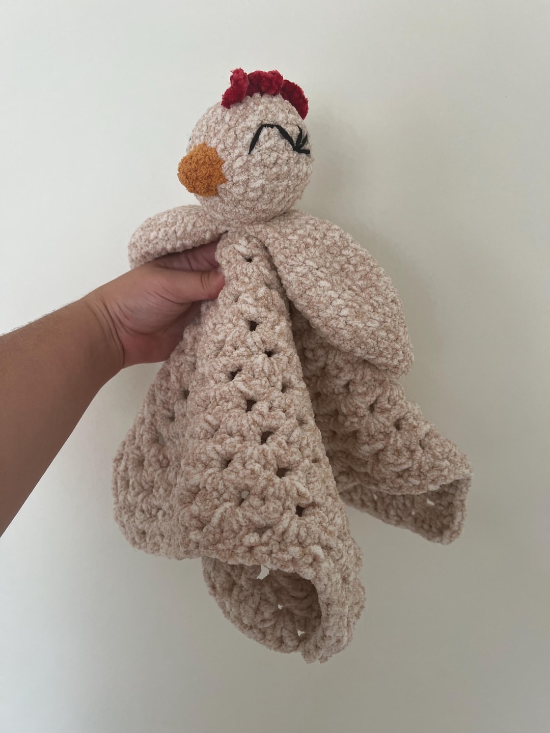 Crochet Chicken Lovey, Chicken Plushie, Crochet Toy Babies and Toddlers ...