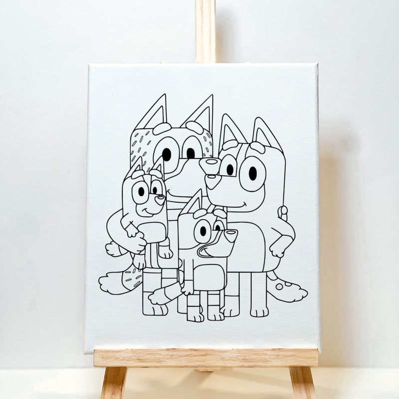 Custom Bluey Canvases - Etsy